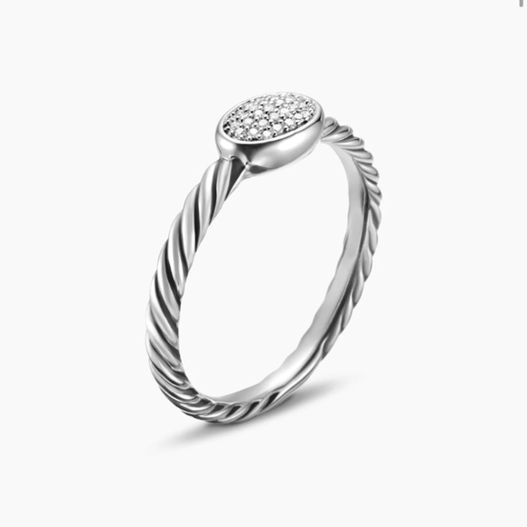David Yurman | Jewelry | David Yurman Pave Oval Stack Ring Size 7 ...